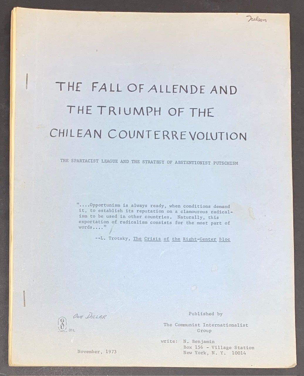 The fall of Allende and the triumph of the Chilean counterrevolution ...