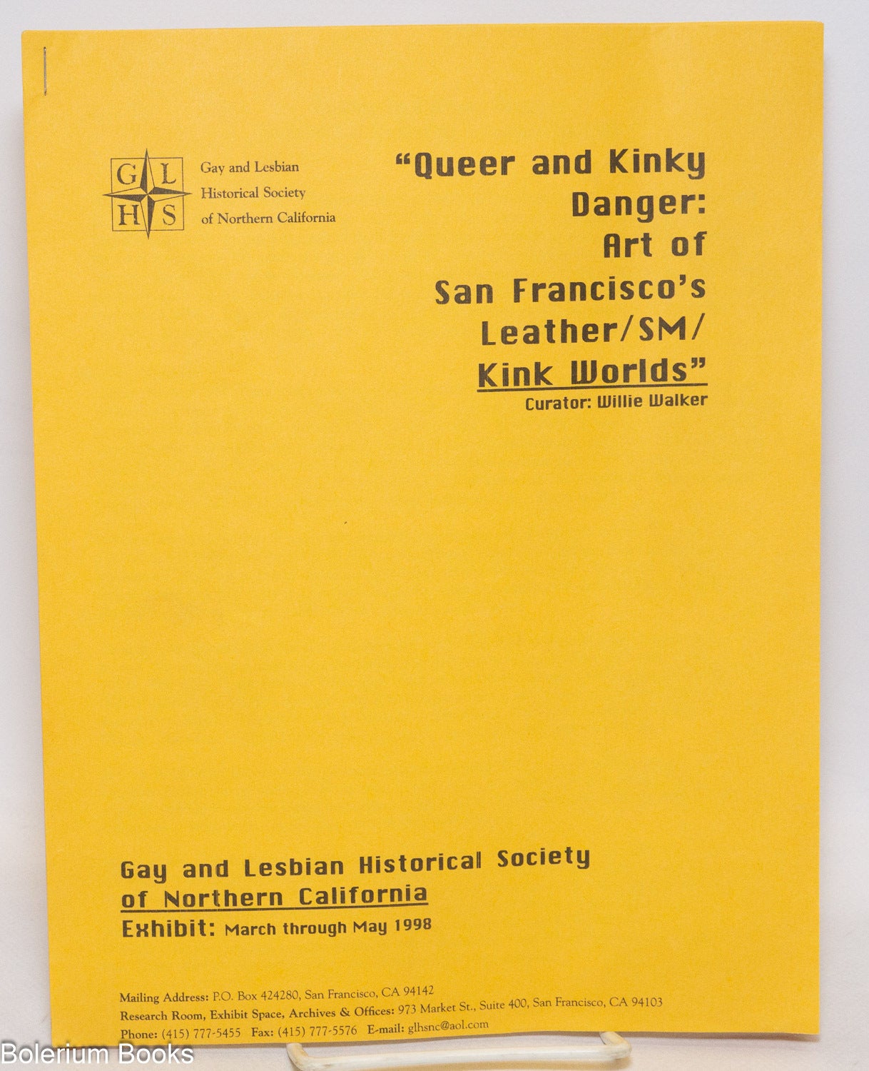 Queer and kinky danger: art of San Francisco's leather/SM/kink worlds ...