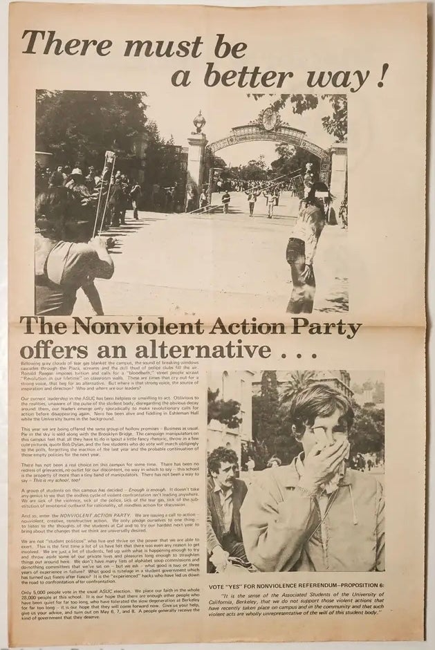 Four items from the Non-Violent Action Party, together with two ...
