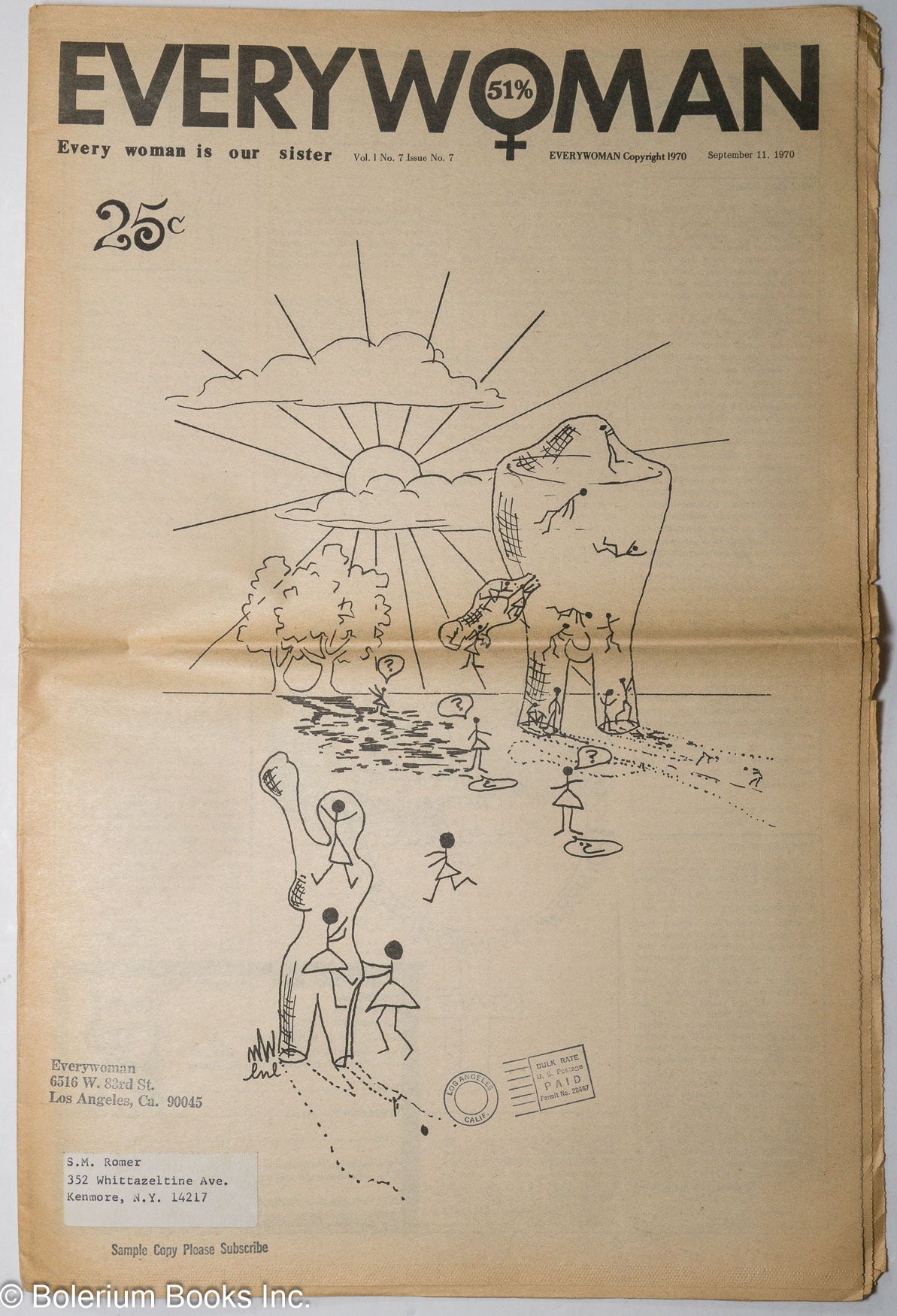 Everywoman: everywoman is our sister; vol. 1, #7, September 11, 1970