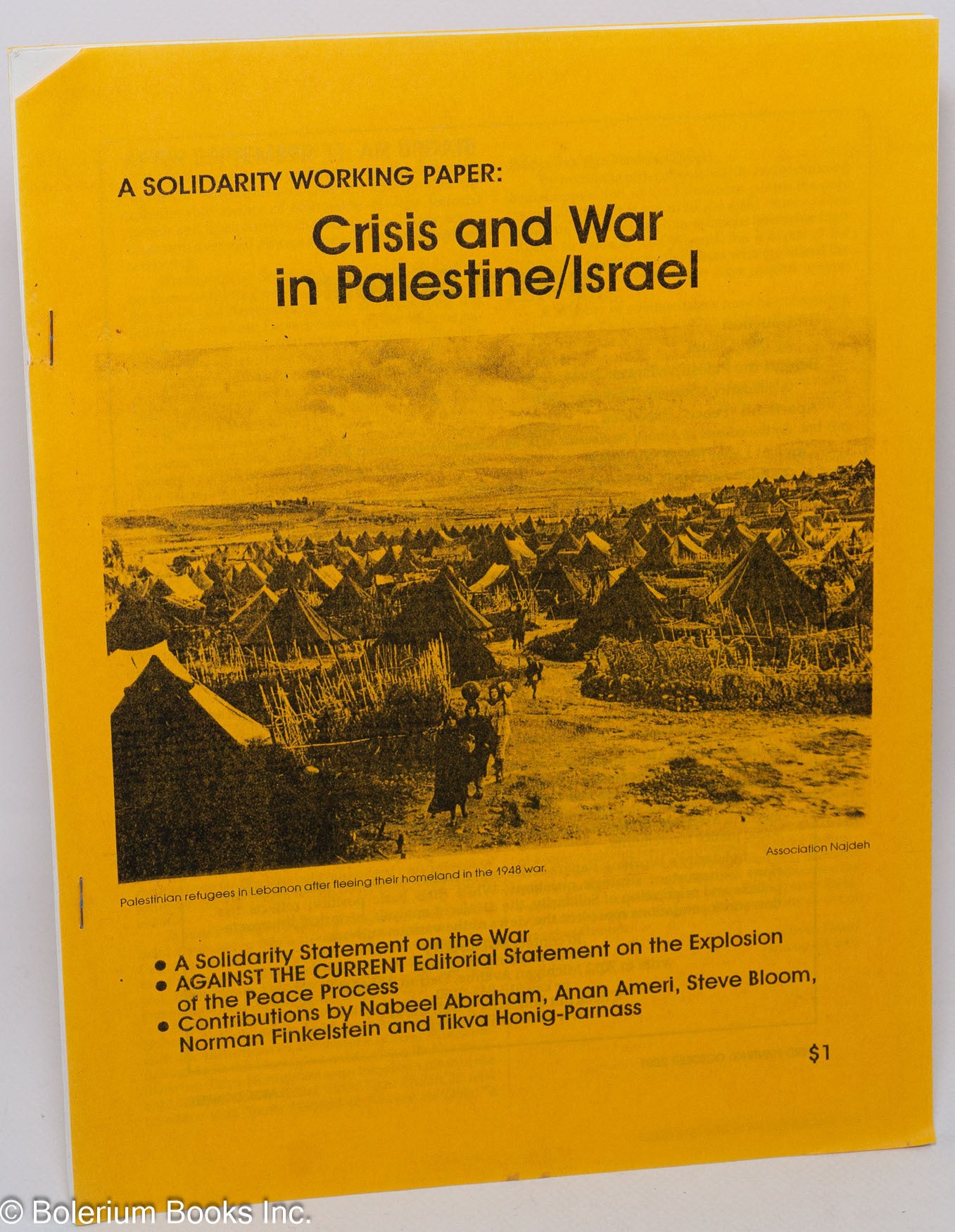 A Solidarity Working Paper: Crisis and War in Palestine / Israel A ...