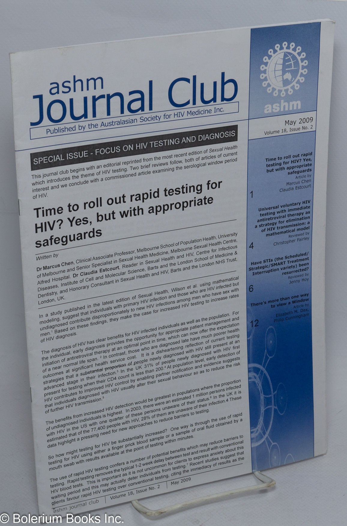 ASHM Journal Club: vol. 18, #2, May 2009: Special issue - Focus on HIV ...