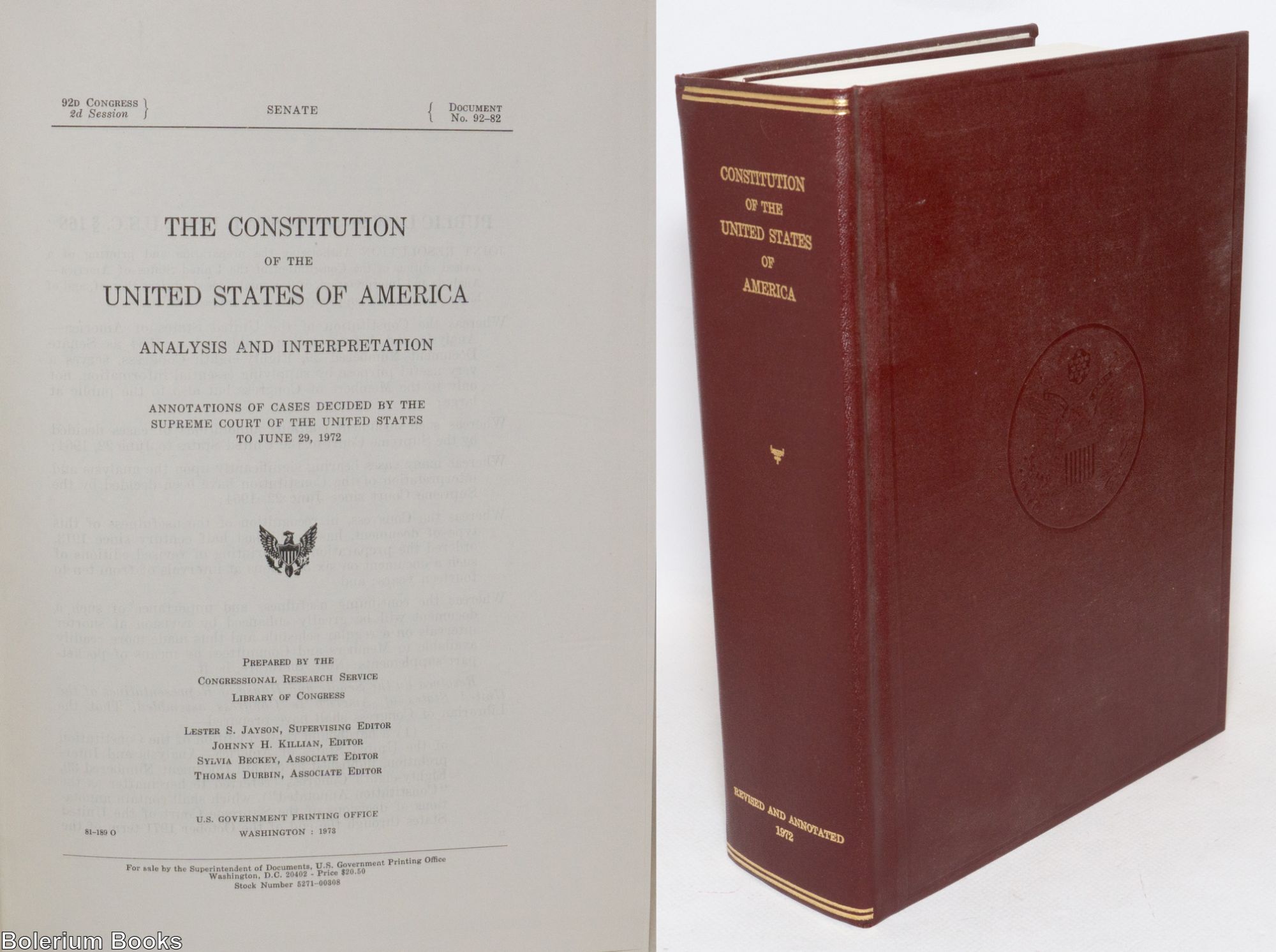 The Constitution of the United States of America - Analysis and ...
